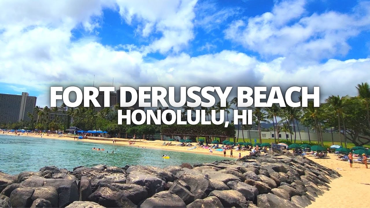 Exploring Fort DeRussy Beach in Waikiki, Honolulu, Hawaii USA Walking ...