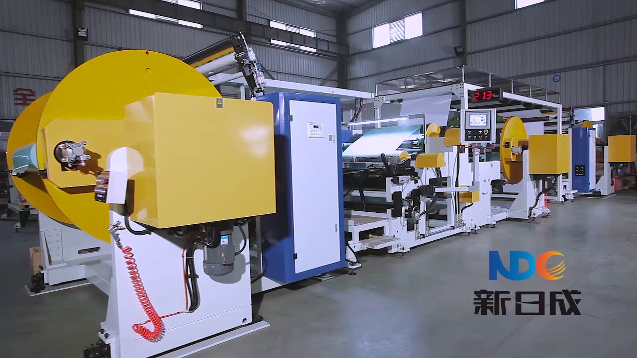 NDC NTH1400 Turret Unwind&Rewind Hot Melt Coating Machine - YouTube