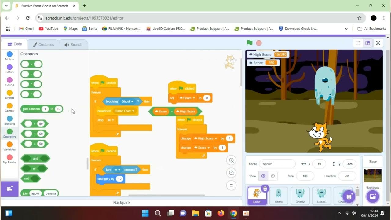 Membuat Game Sederhana Menggunakan Scratch - YouTube
