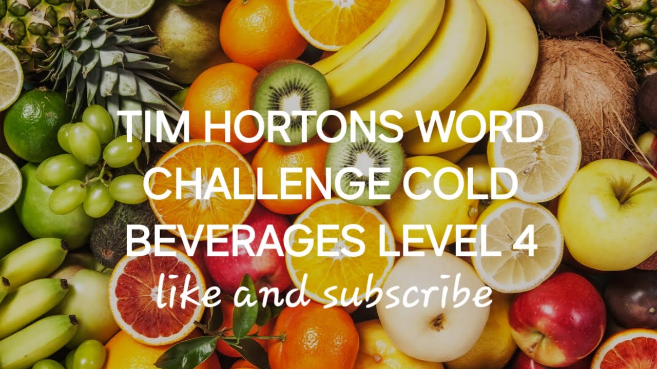 Tim Hortons Word Challenge Cold Beverages Level 4 #timhortons #free # ...