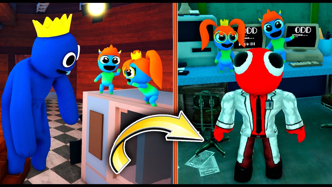 😱RED no quiere que los HIJOS de BLUE sean RAINBOW FRIENDS! Roblox ...
