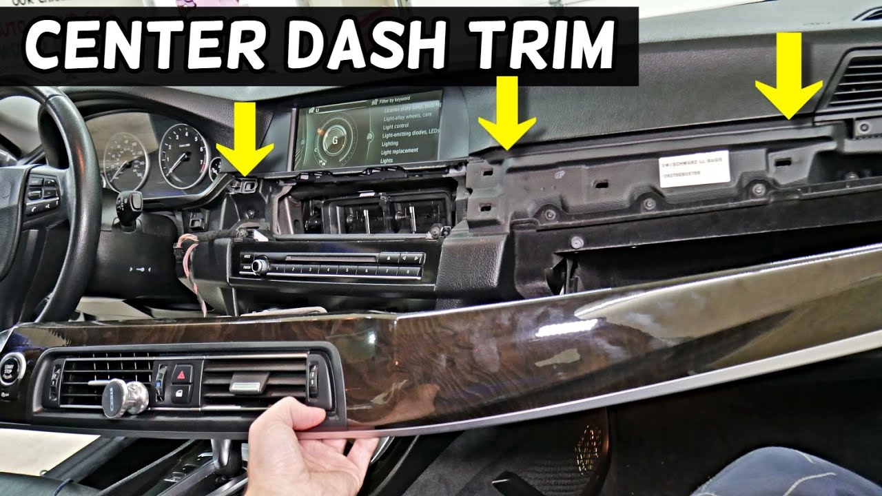 BMW 5 SERIES CENTER DASH TRIM REMOVAL REPLACEMENT BMW F10 F11 520i 523i ...