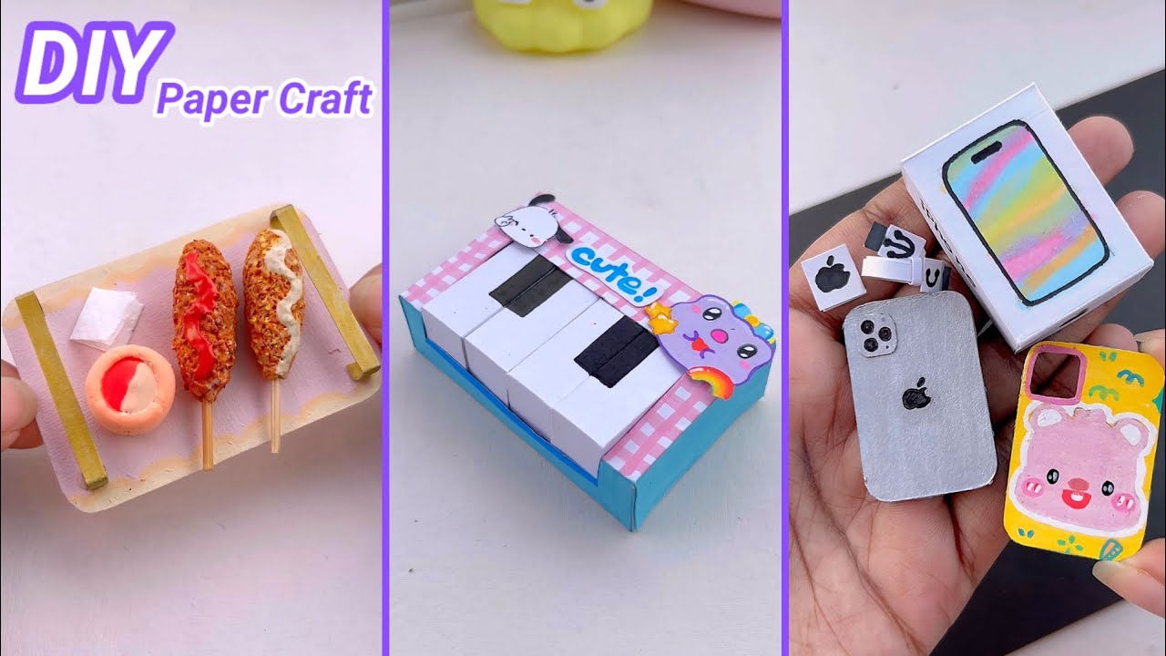 DIY Miniature Crafts Idea / Easy Craft Ideas / school hacks / mini ...