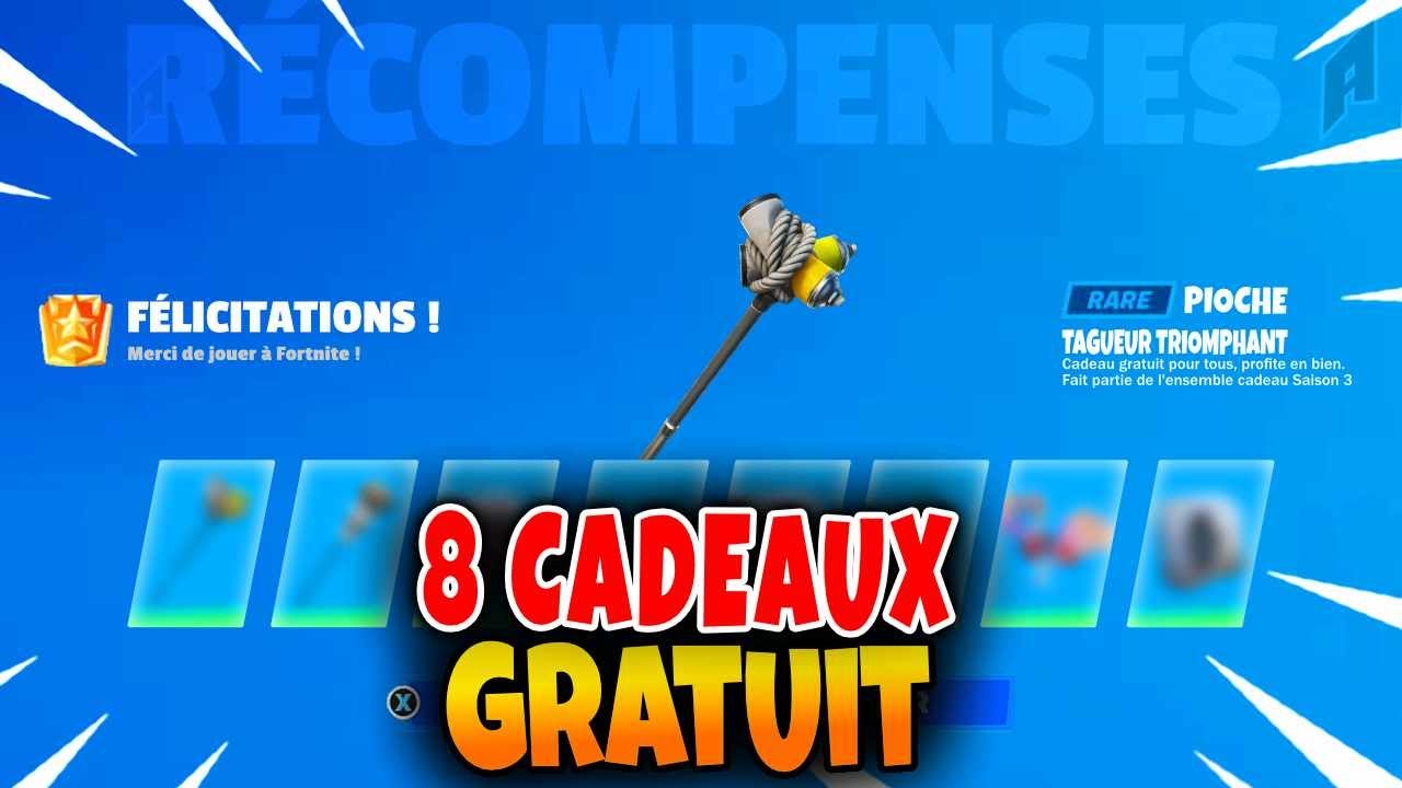 ce Pack 8 Cadeaux à 1700 Vbucks est GRATUIT pour Tous Fortnite - YouTube
