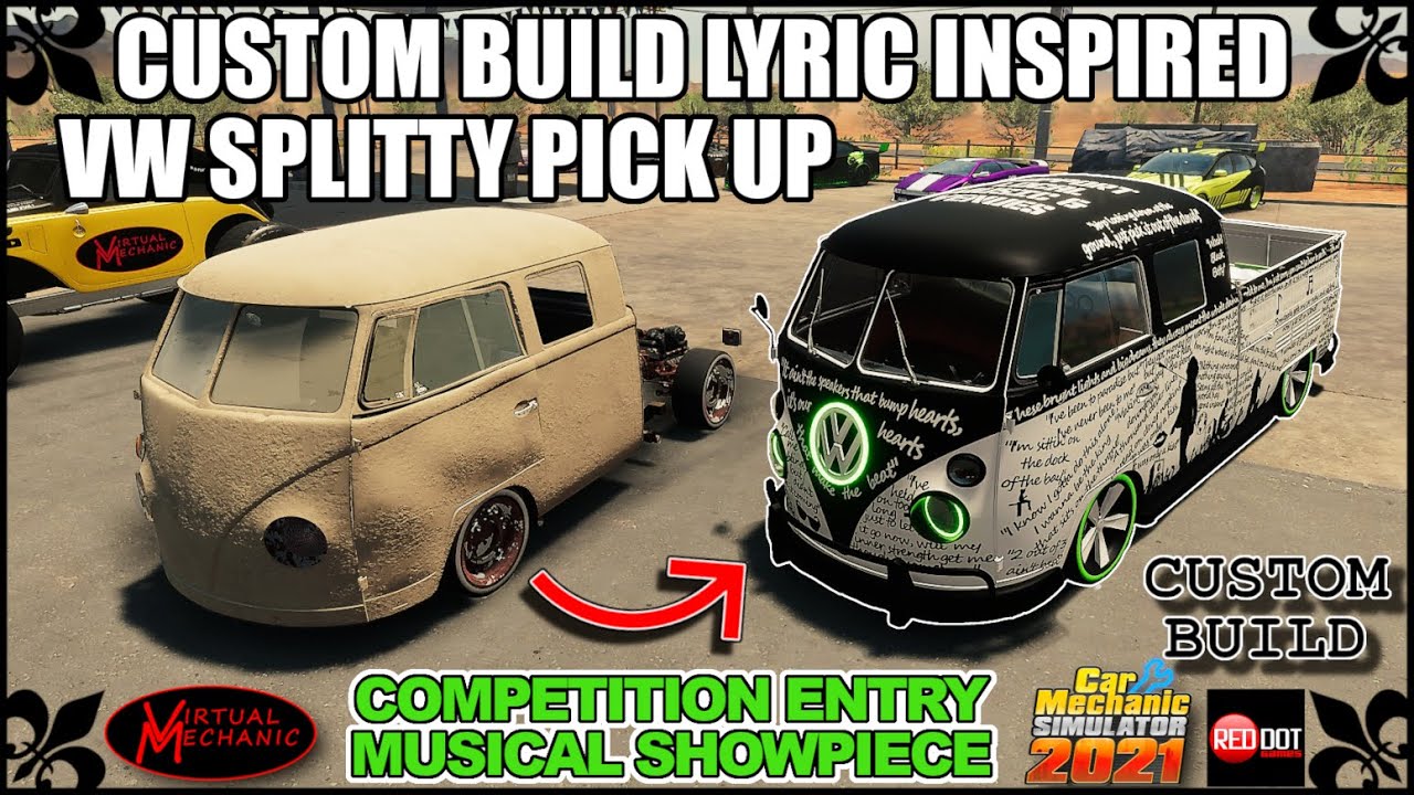 Volkswagen Splitty pick up Showpiece: Song lyric graffiti - Car ...