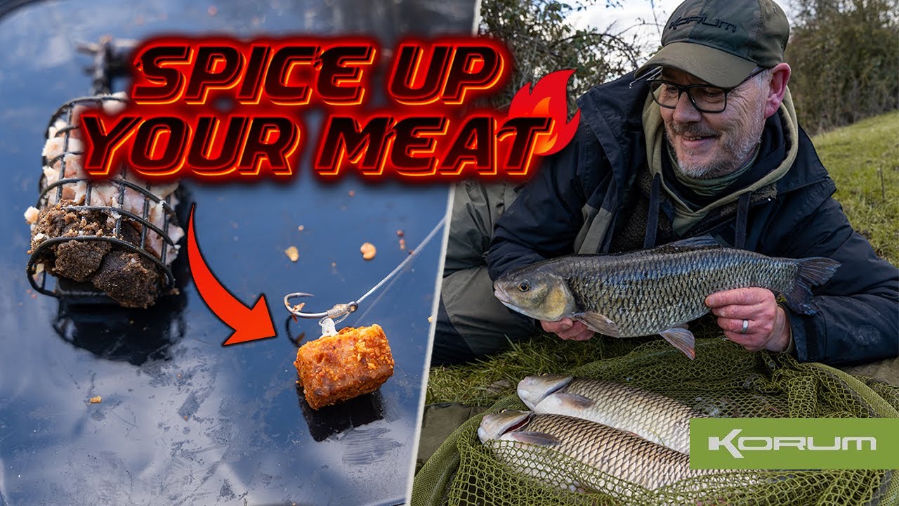 Meat fishing for chub - YouTube