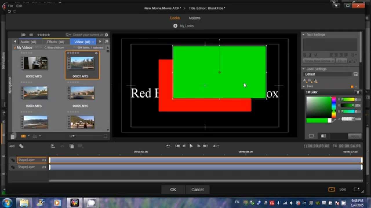 Pinnacle Studio 16,17,18 - How to draw transparent box with red border ...
