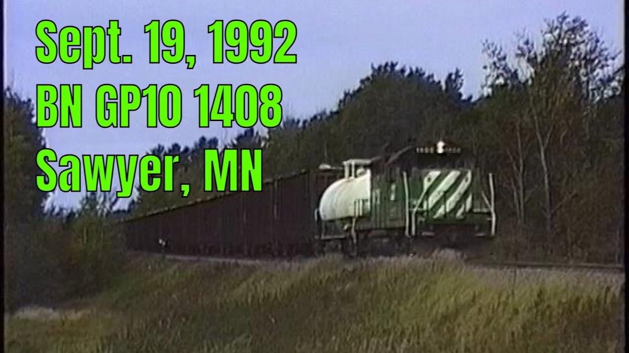BN GP10 1408, Sawyer, MN, Sept. 19, 1992 - YouTube