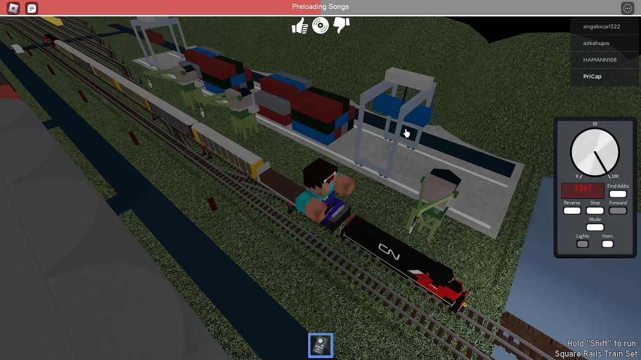 Driving around with train set. - YouTube