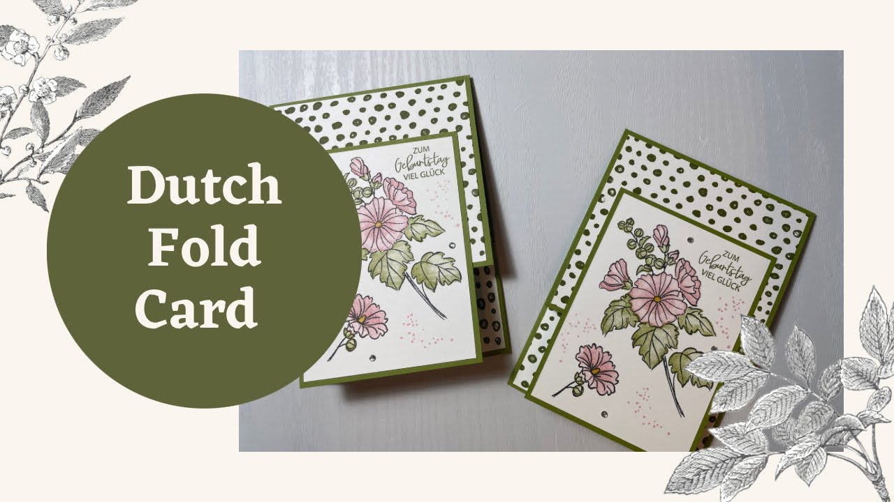 Dutch Fold Card mit einem Hintergrundstempel und einem Stempelset aus ...