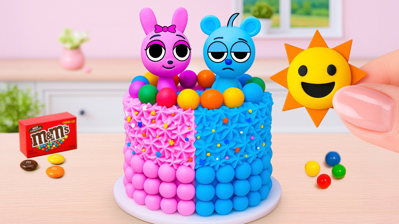 How to Make Pinky and Sky Cake | Satisfying Mini Kitkat Cake DIY ...