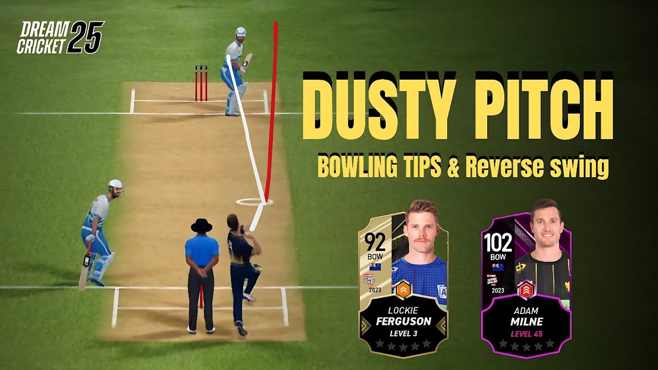 Dusty pitch bowling tips & tricks. How to bowl Reverse swing #dc25 # ...