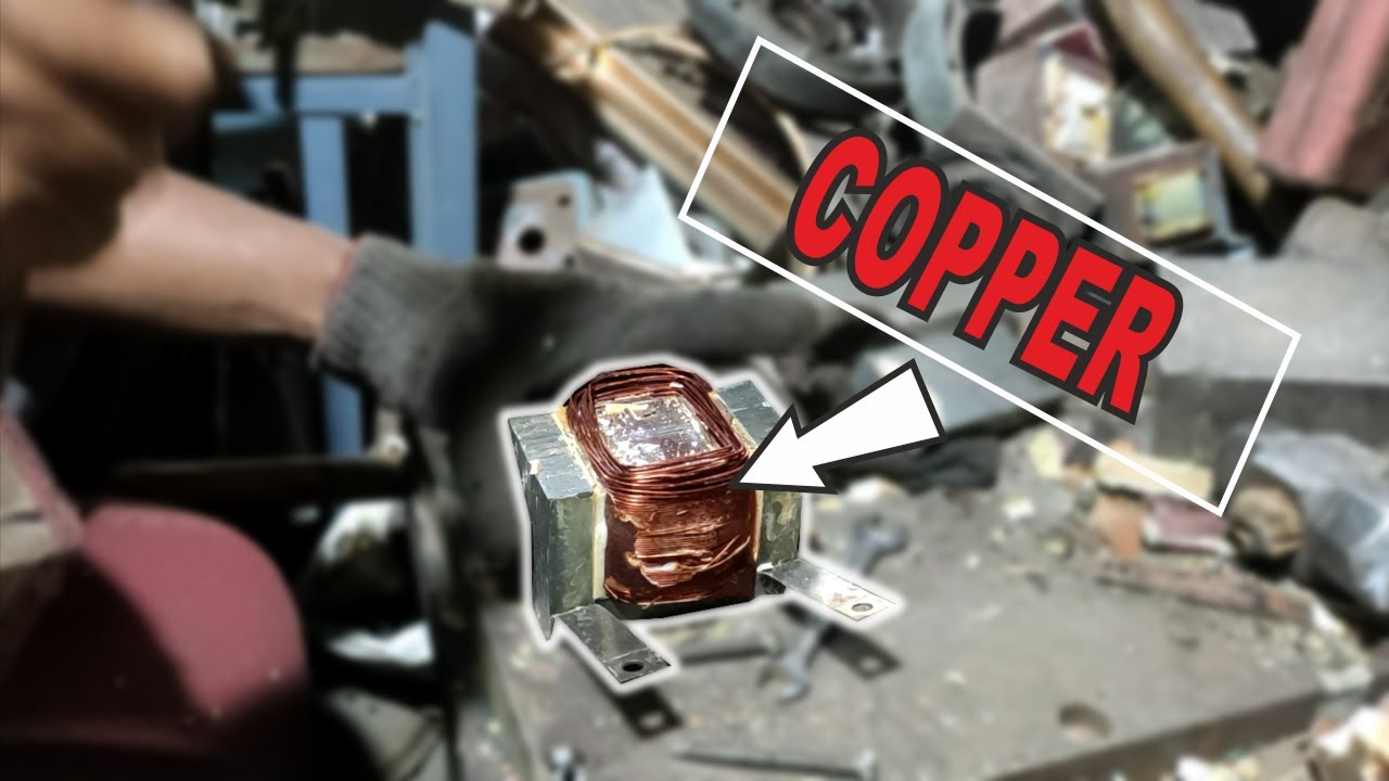Extracting COPPER from transformer #scraptube - YouTube