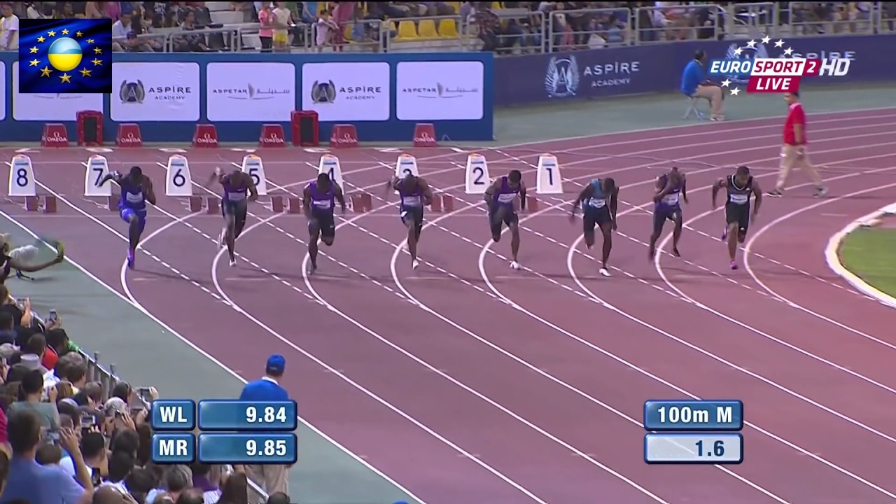 Justin Gatlin runs 9.74 second 100m - YouTube
