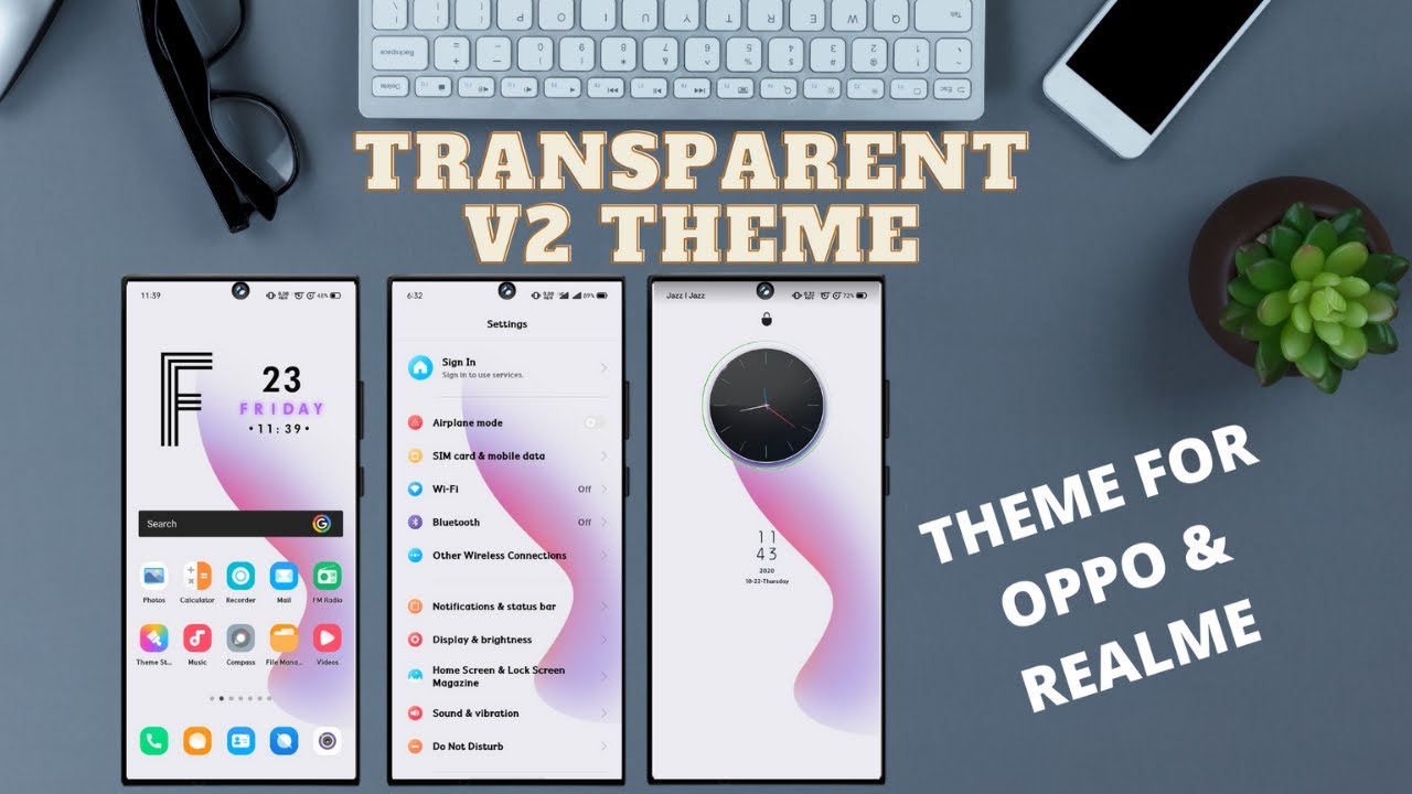 Transparent V2 Theme For Oppo And Realme|| Oppo Theme|| Realme Themes ...