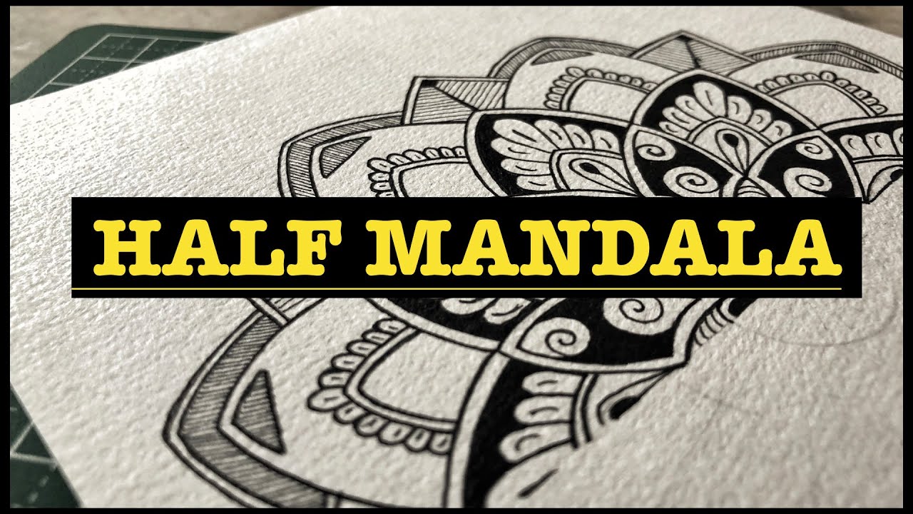 Mandala Art - Half Mandala - Simple Design _ #5 - YouTube