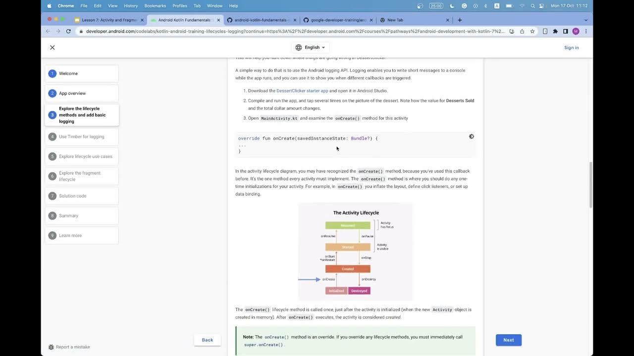 Lecture 6, Activity and Fragment Lifecycle, part 1 - YouTube