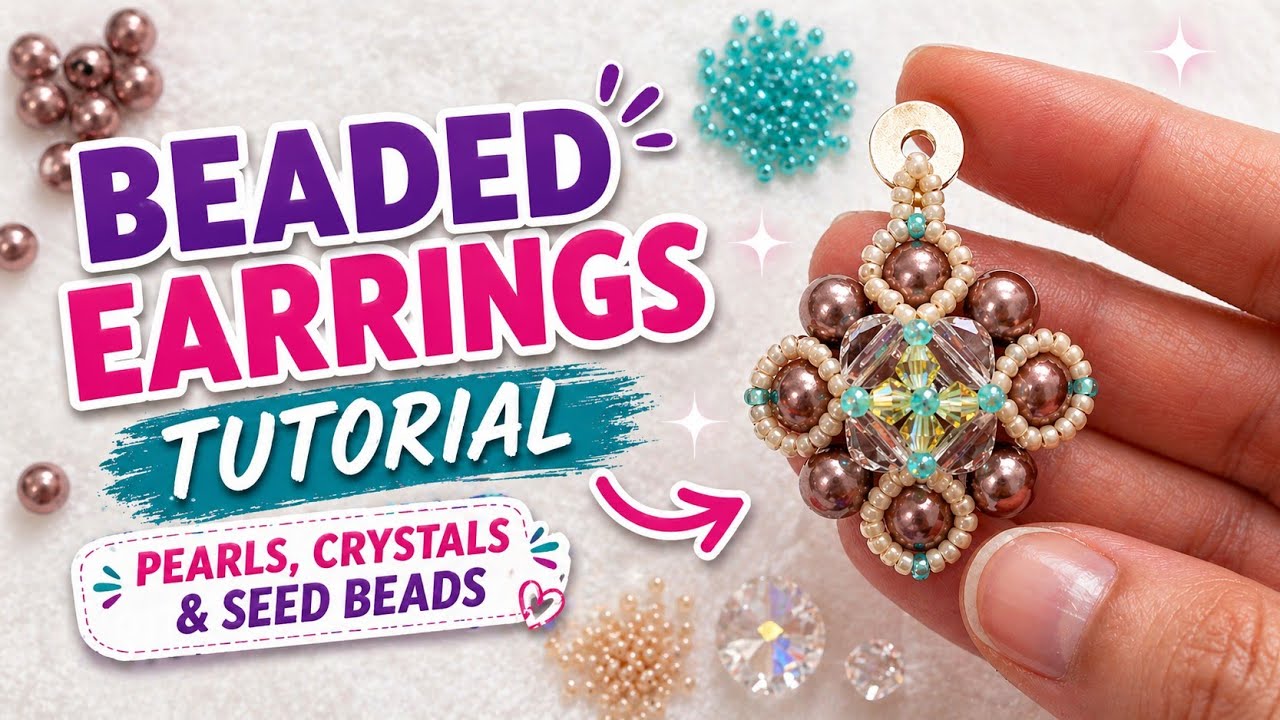 Tutorial ARETES en perlas, CRISTALES y mostacillas - YouTube