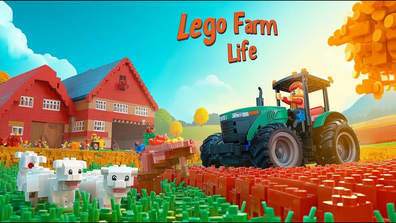Lego Farm Life: A Day of Harvest and Animals! - YouTube