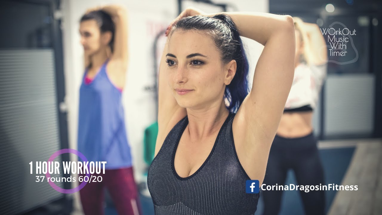 Workout Music With Timer 58 - Warm up / Workout 60/20 / Stretching ...