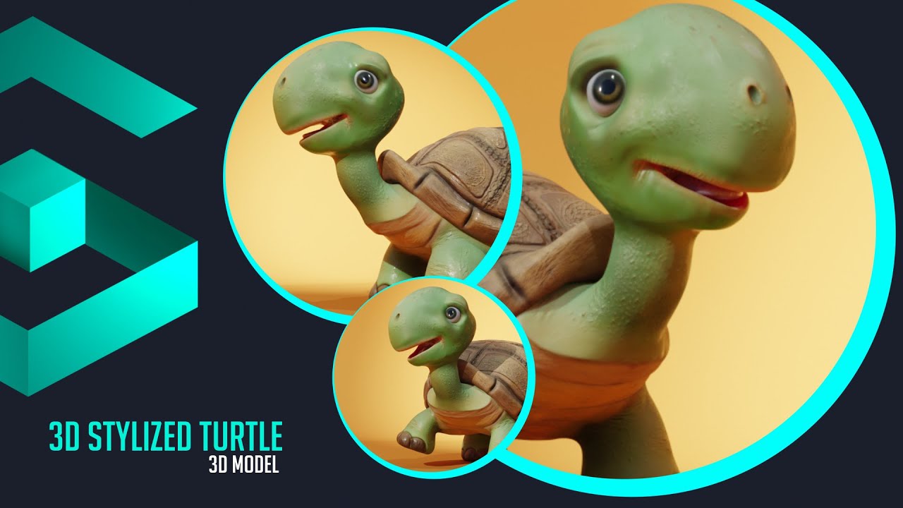 3d Stylized Turtle - 3D Model Rigged - Blender Model - YouTube