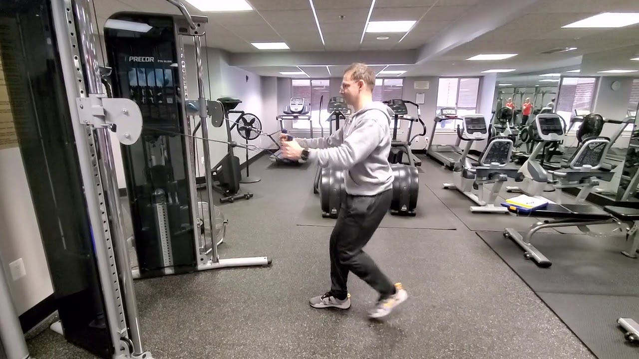 single arm pull and same side step back - YouTube
