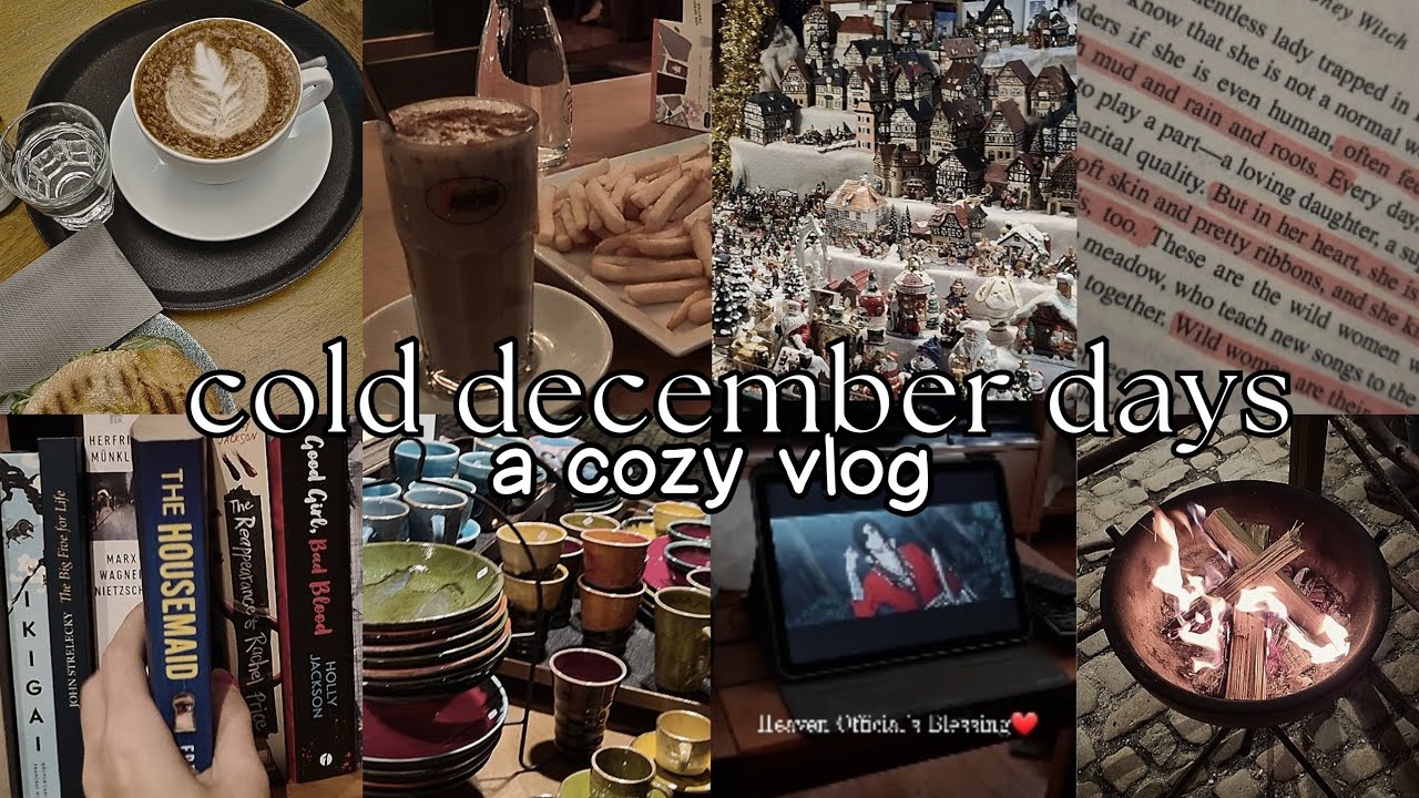 cozy December days in my life ️🤍 christmas markets, cafés, books & food ...