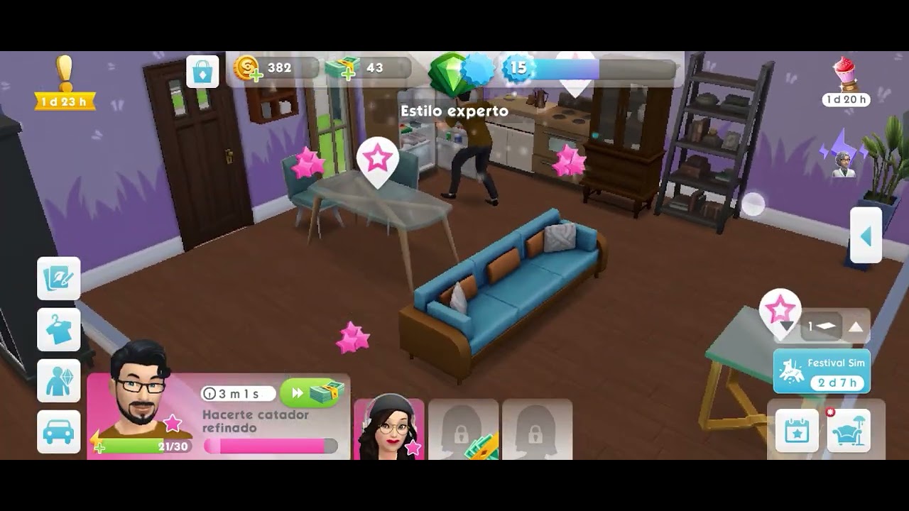 Jugando los sims Mobile - YouTube
