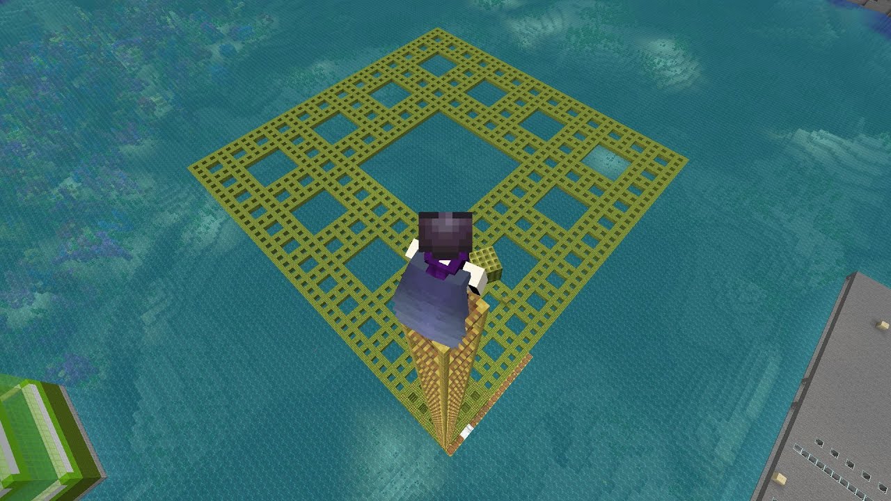 Minecraft 】Menger sponge and Massive bamboo farm【 Indie fooccubus ...