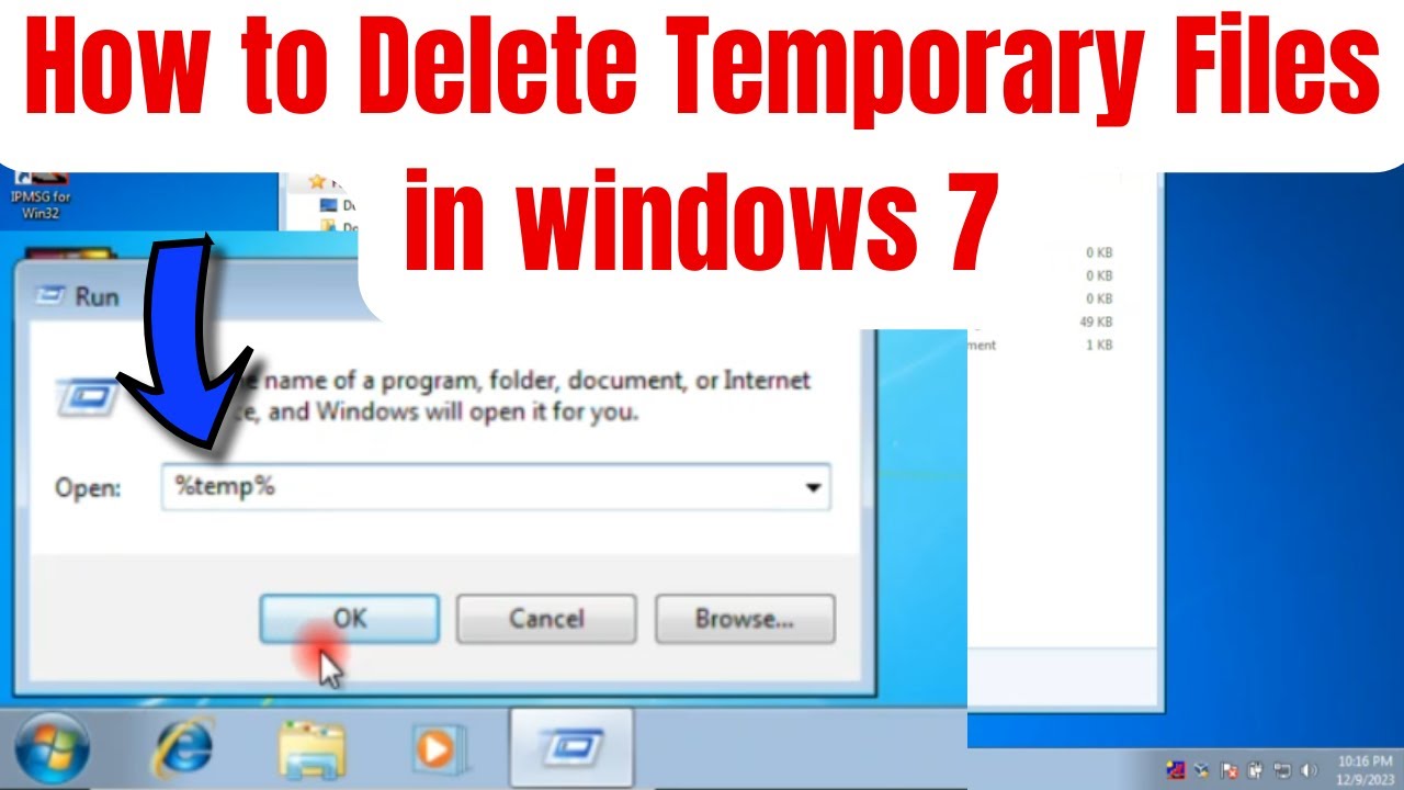 How to delete temporary files in windows 7 | How to Delete Temp Files ...