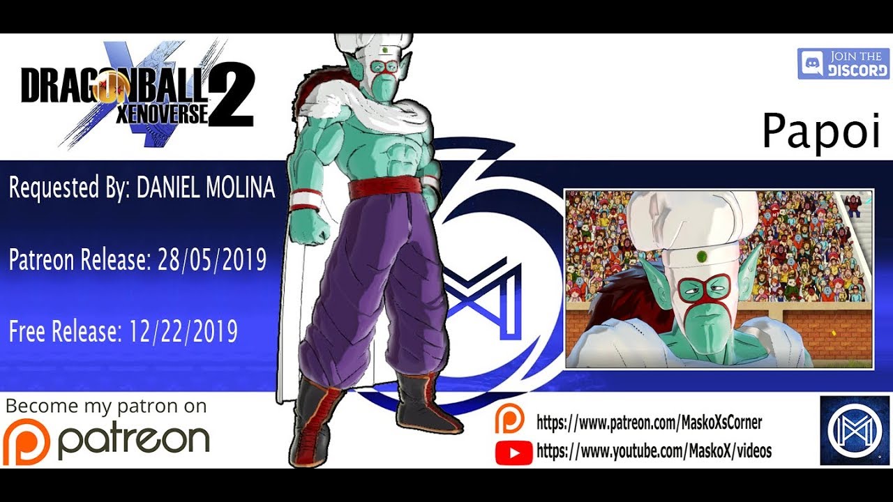 Dragon Ball Xenoverse 2 - Papoi (Showcase) MOD - YouTube