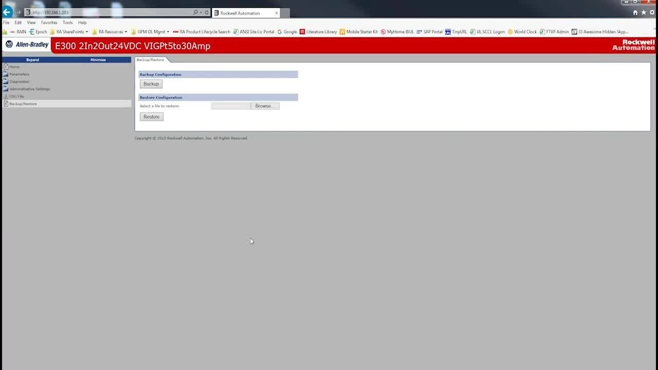 E300 New Parameter Backup Restore Demonstration (Series B Only) - YouTube