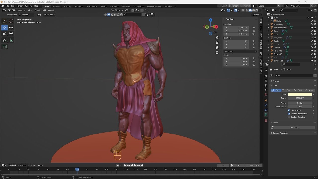 3D CHARACTER DESIGN Videocourse - Lesson 14 - Clothing Simulation ...