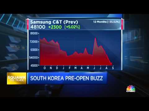 150904 CNBC ASIA Samsung C&T 삼성물산 JUNE YOON CNBC - YouTube