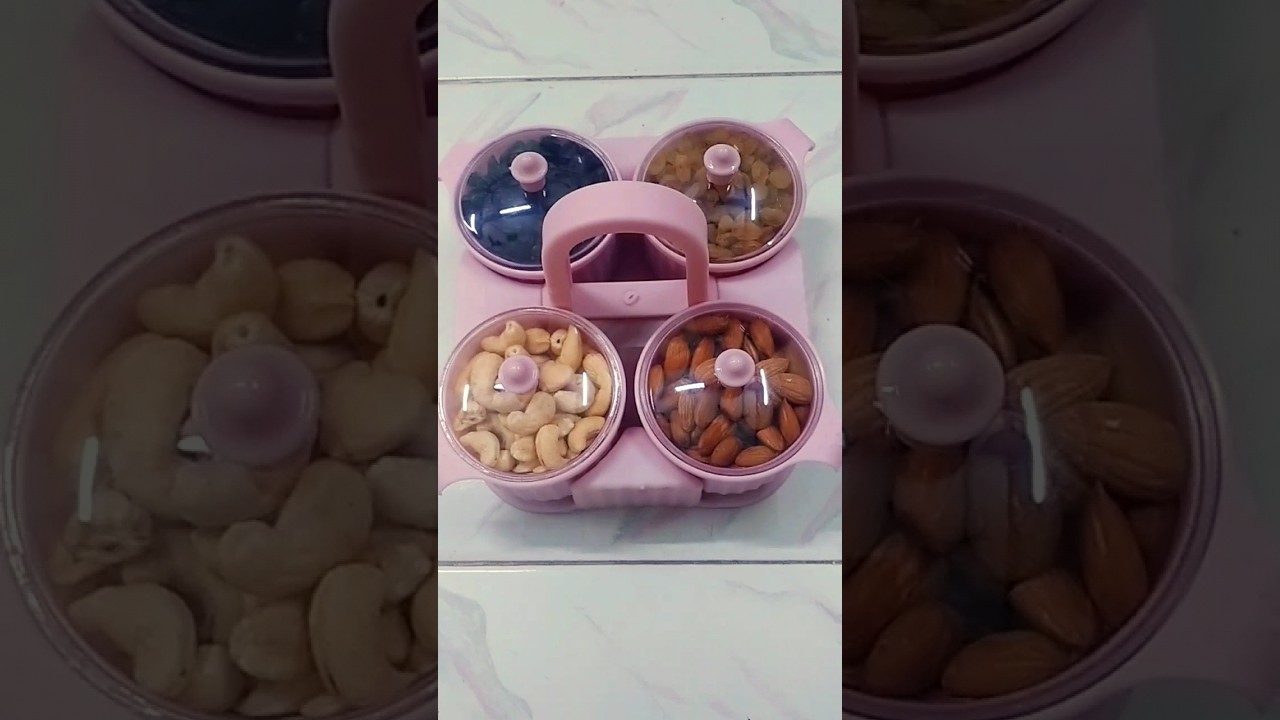 Stylish Dry Fruit Box/4 pc Jar Set /Small Size Box/ Meesho Unboxing ...
