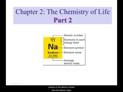 Chapter 2 The Chemistry of Life Part 2 - YouTube