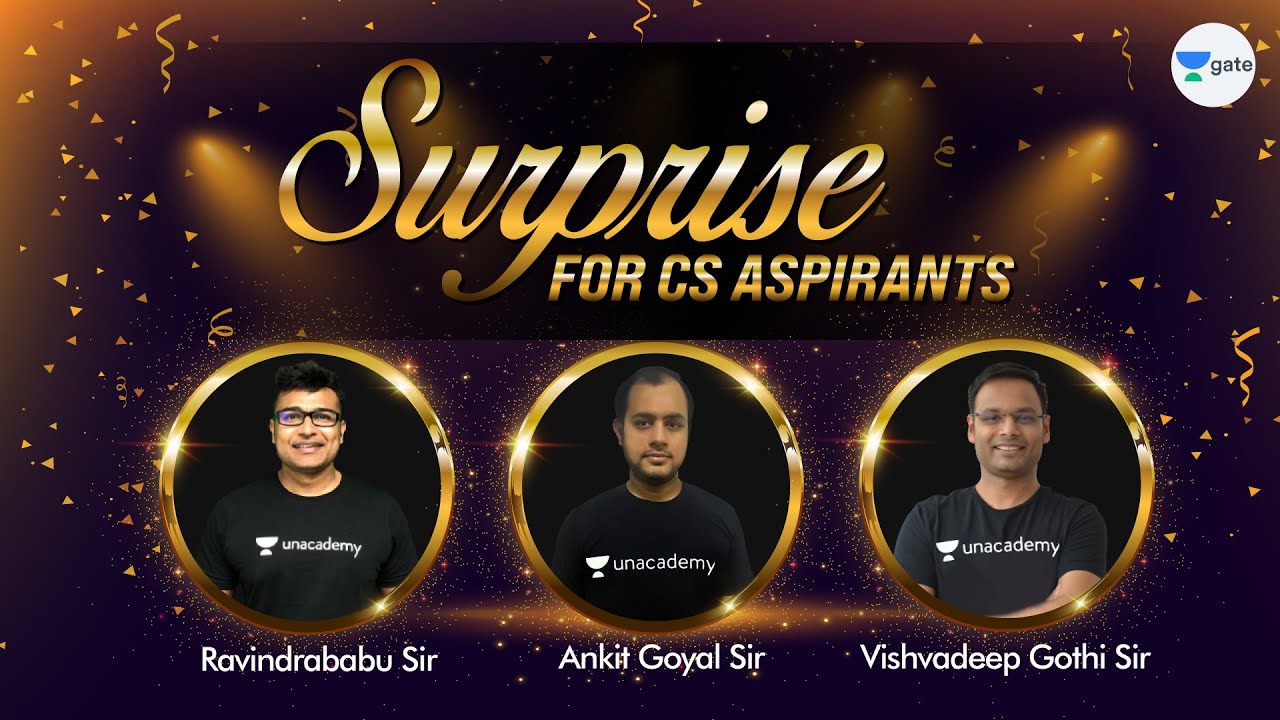 Surprise For Cs Aspirants Announcement By Ravindrababu Sir Ankit Sir And Vishvadeep Sir Gate