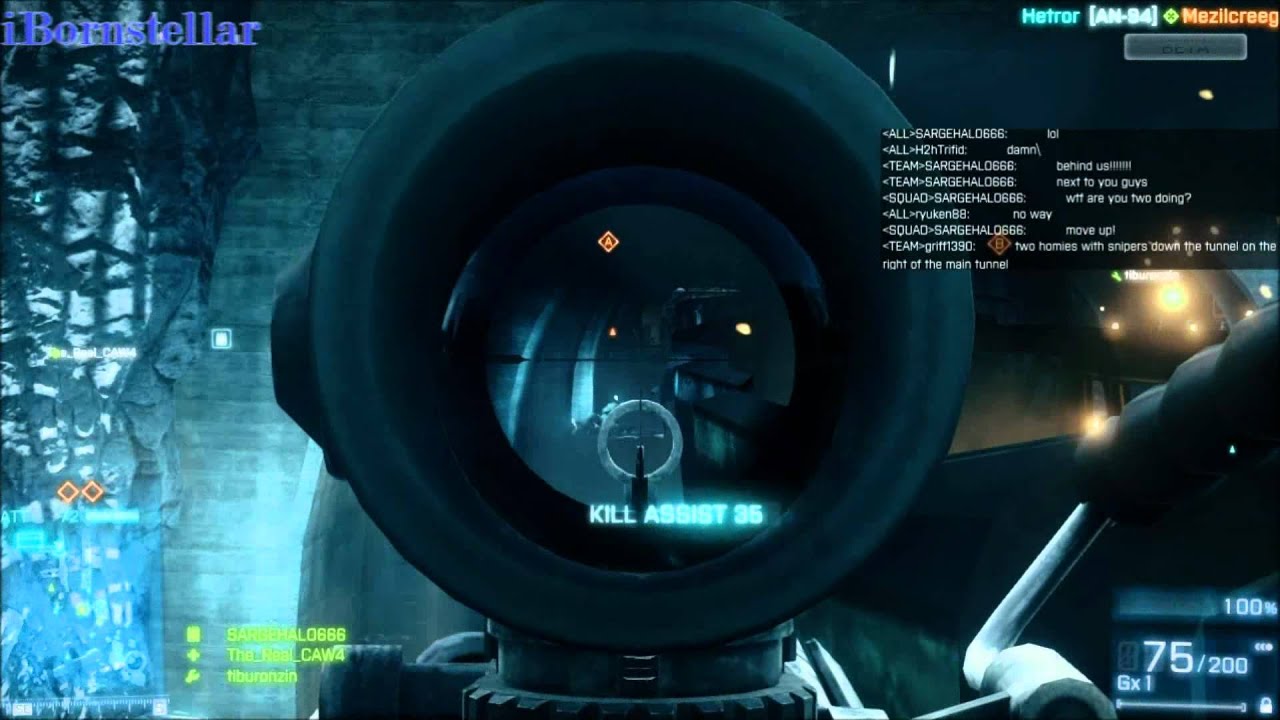 Battlefield 3 Beta M249 M145 3.4x Optical Scope Gameplay Part 1 - YouTube