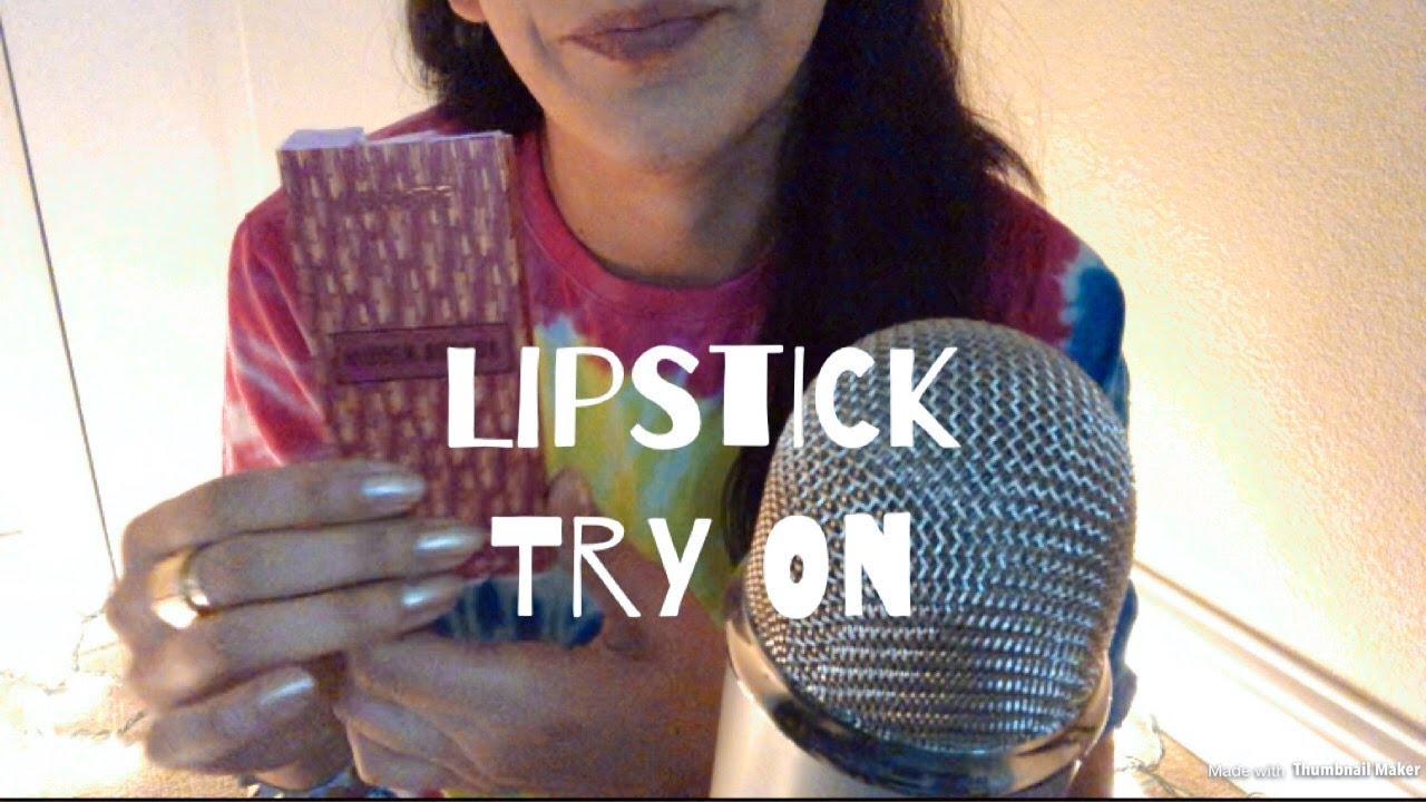 ASMR Lipstick Application Try ON! || Mouth Sounds, CloseUp * Gum ...