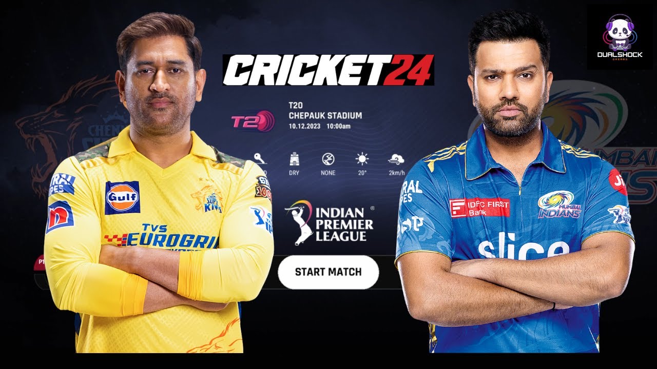 Cricket 24 | IPL | CSK vs MI | Epic Showdown! | PS4 Gameplay - YouTube