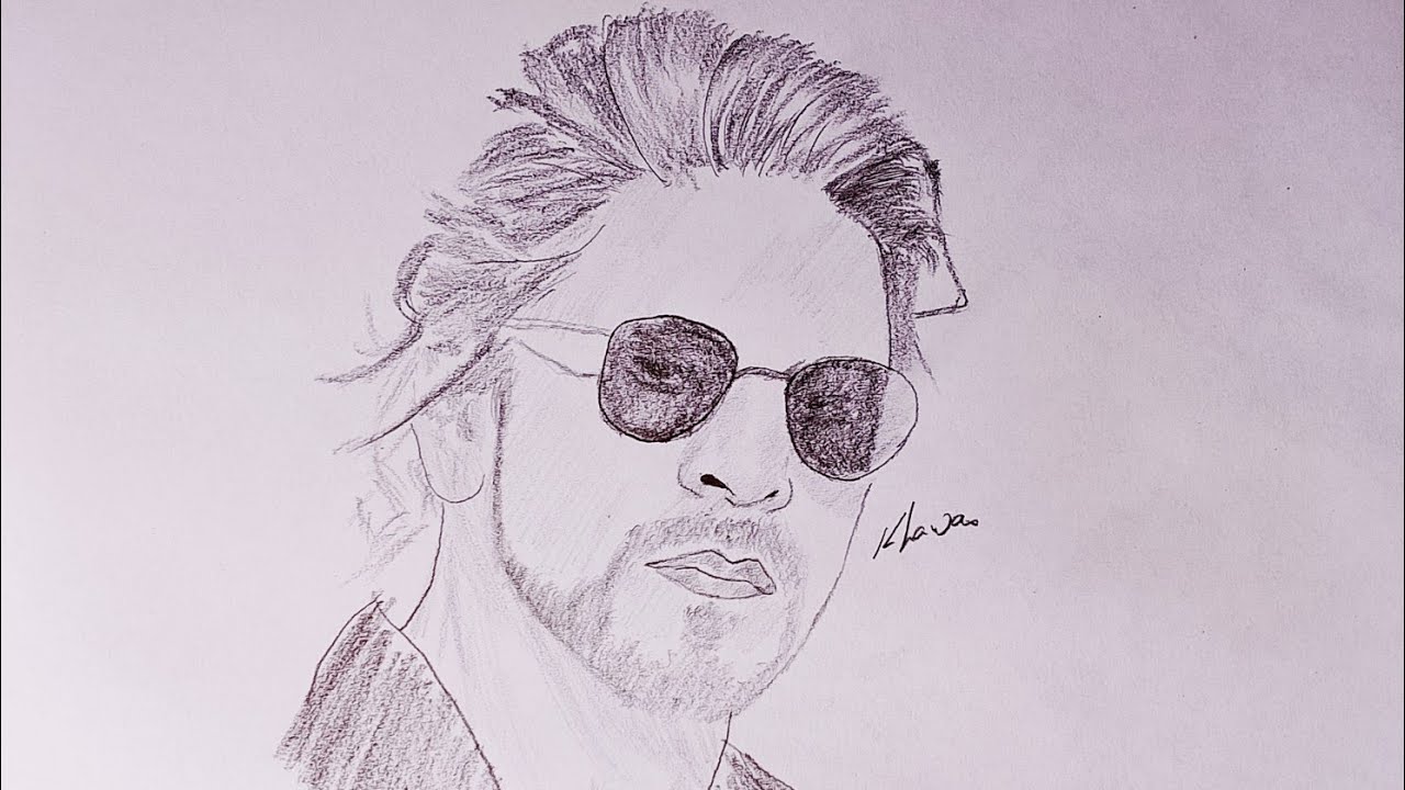 Shahrukh Khan Sketch Easy Face Drawing|| Face Drawing Tutorial for ...