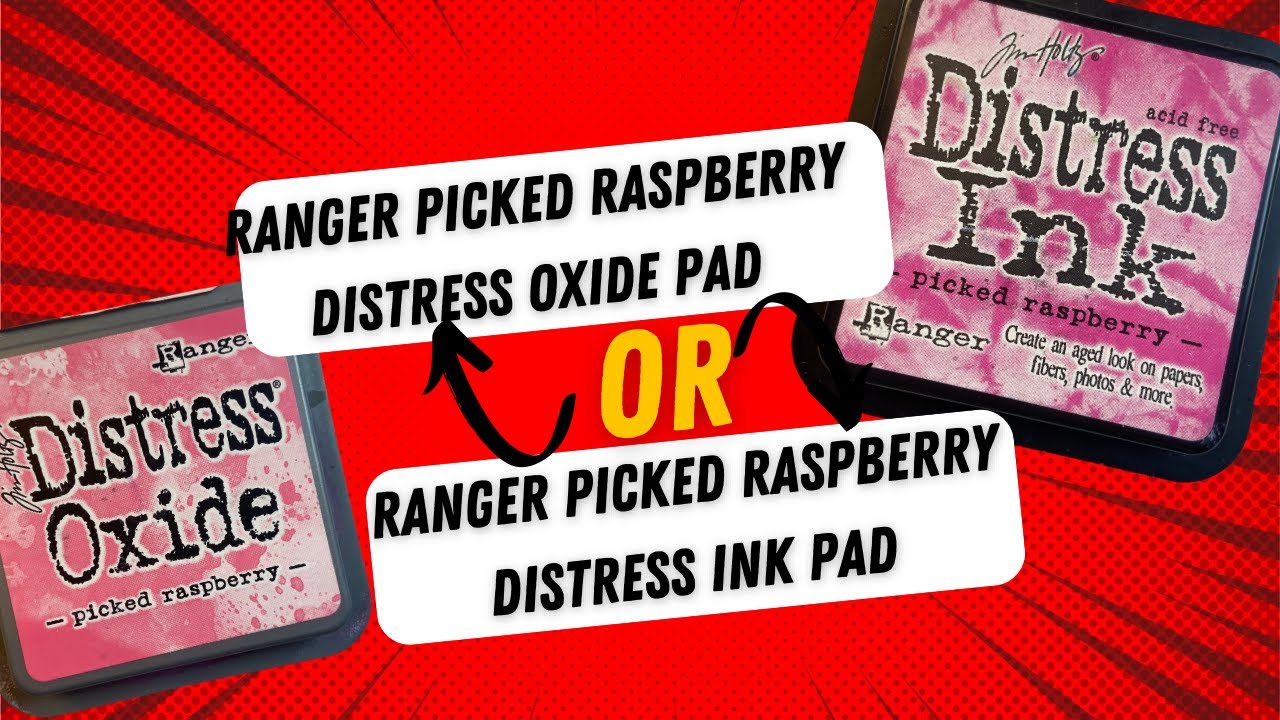 Ranger Picked Raspberry Distress Ink Pad or Distress Oxide Pad - YouTube