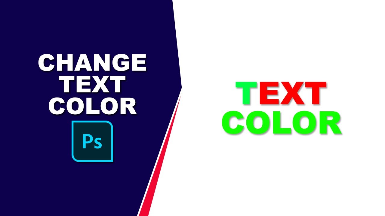 How to change text color in photoshop 7 - YouTube