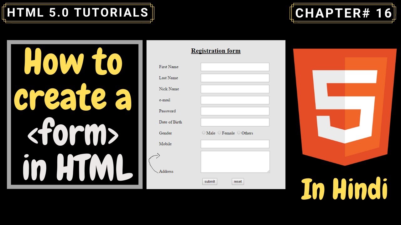 How To Create A Form In HTML HTML Form Form Tag In HTML HTML Form How To Create A Form In HTML HTML Form Form Tag In HTML HTML Form