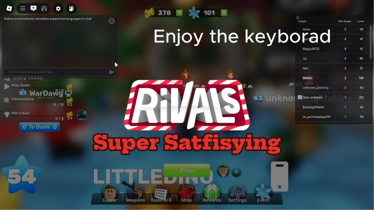 Rivals 1v1's satisfying keyboard clicks - YouTube