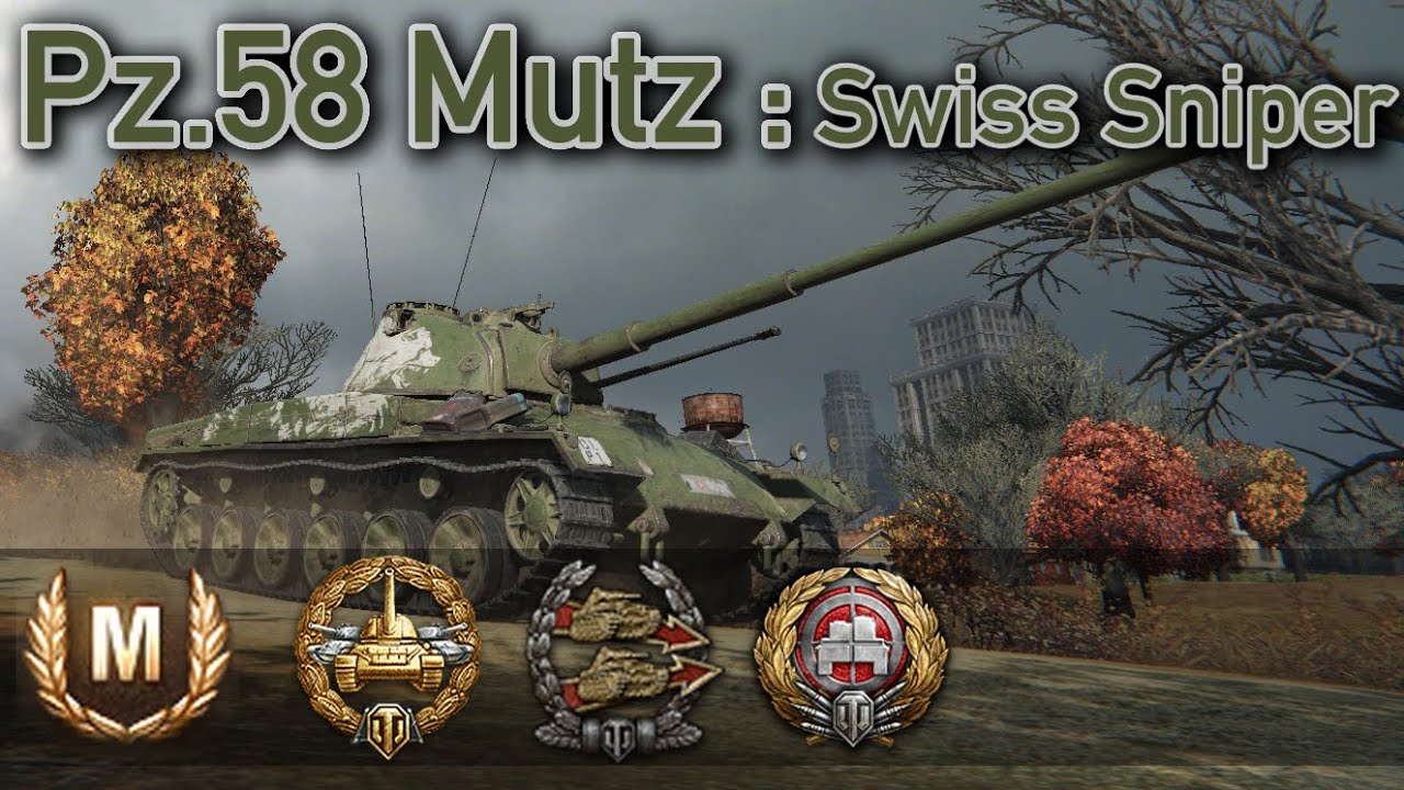 World of Tanks // Pz.58 Mutz (Swiss Sniper) by Tono13 [TBOQQ] - YouTube