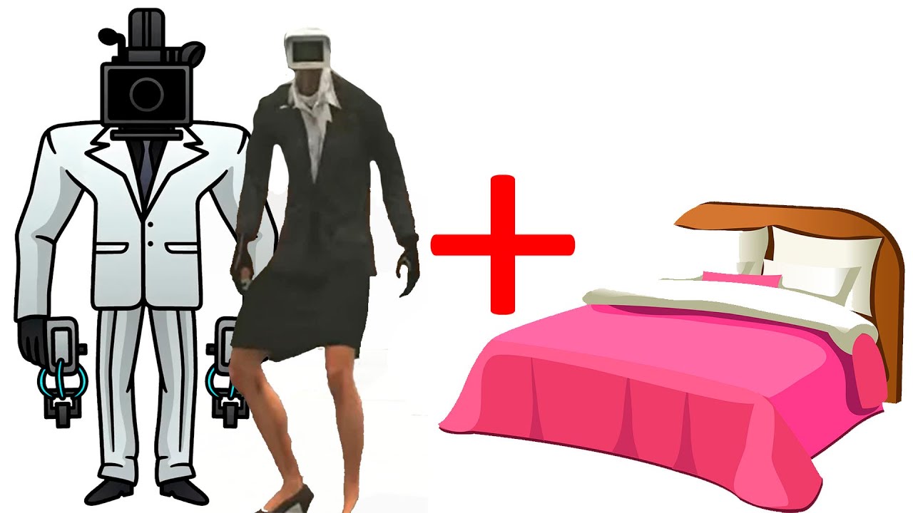 Large Cameraman and CameraWoman + Bed = ??? | Skibidi Toilet Animation ...