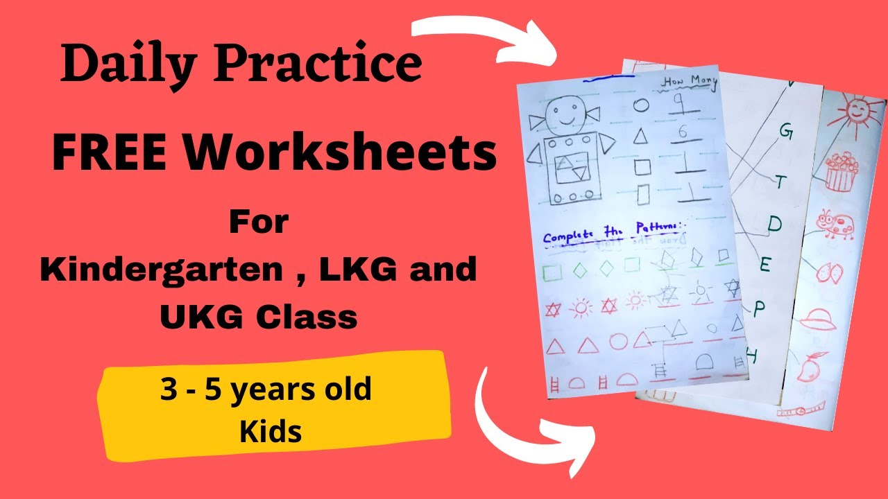 3 5 Year Old Worksheets