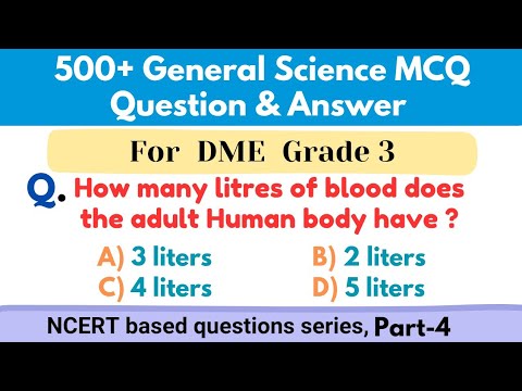 500+ Genral Science MCQ series for DME Grade 3 Post||Most important ...