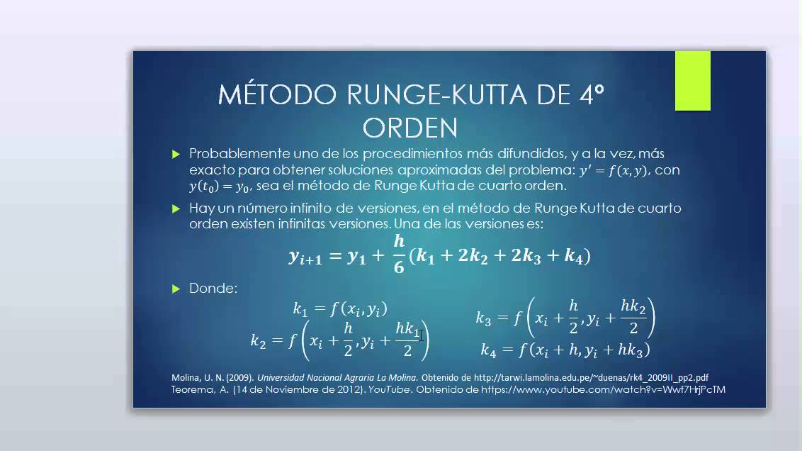 Método Runge Kutta de 4° Orden - YouTube